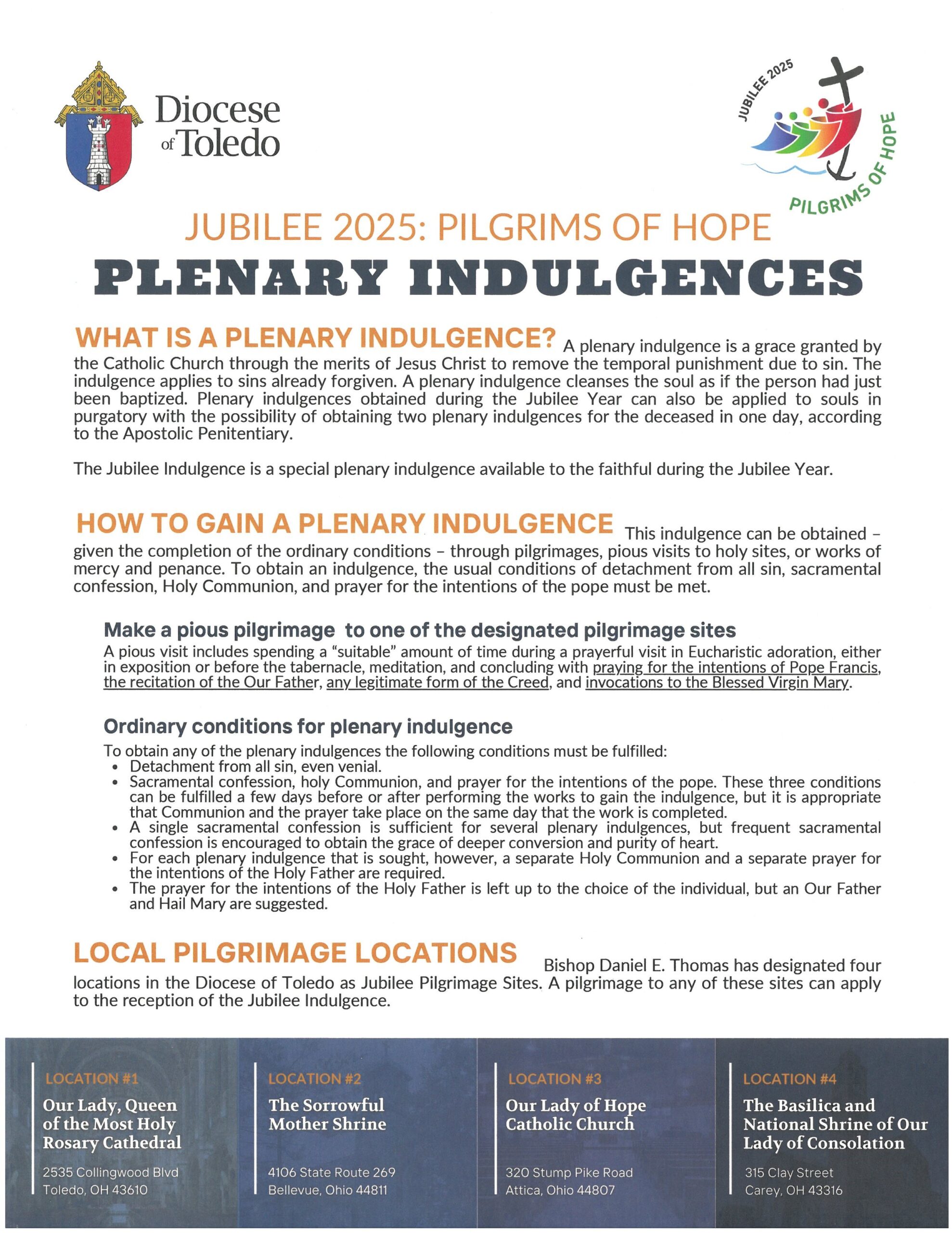 Plenary Indulgence for the Jubilee – Basilica and National Shrine of ...